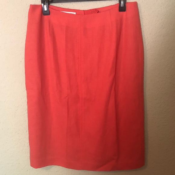 Doncaster | Skirts | Don Caster Signature Orangecoral Pencil Skirt | Poshmark